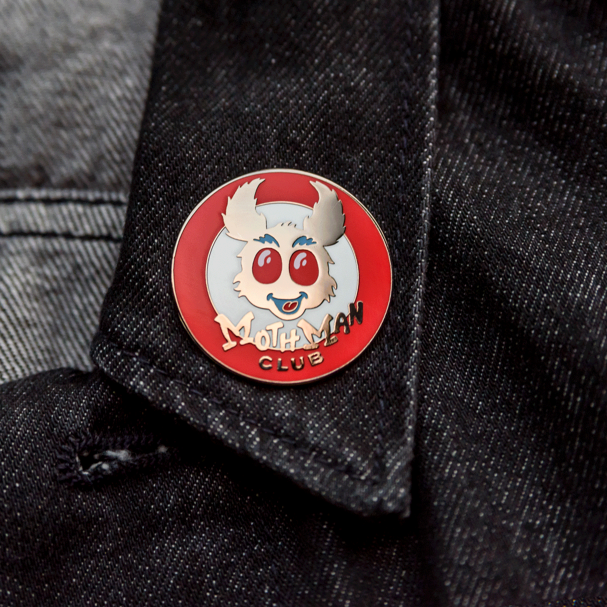 Mothman Club Enamel Pin – Pop Rocket Creations