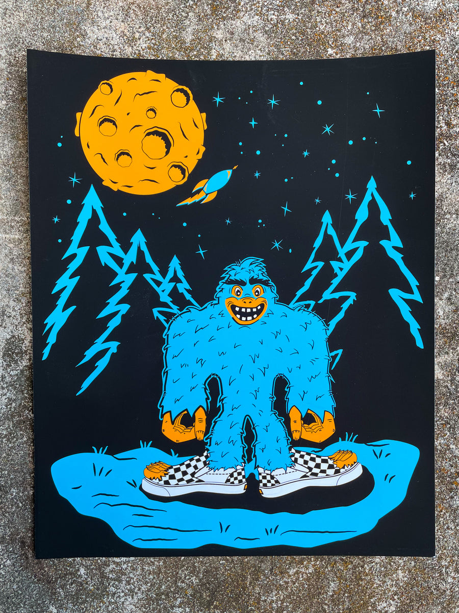 “Bigfoot Needs New Shoes!” Art Print – Pop Rocket Creations